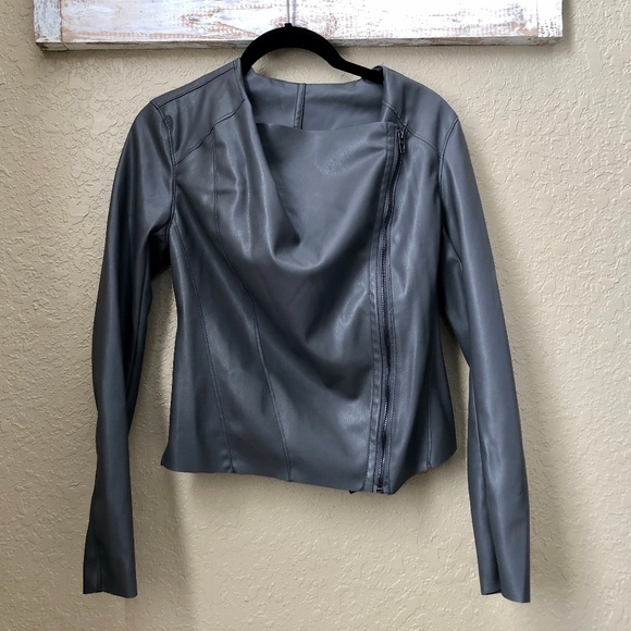 Blank NYC | Jackets & Coats | Blanknyc Vegan Leather Drape Front Jacket ...